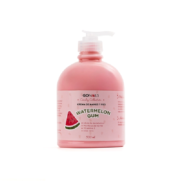 GO NAILS Crema de manos y pies 500ML - Watermelon Gum Sandia